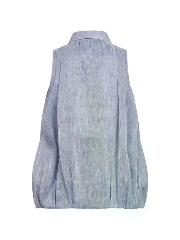 Brunello Cucinelli Striped Pleated Shirt