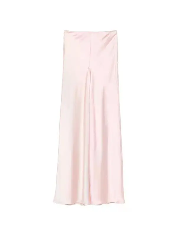Norma Kamali Satin-finish Wide-leg Trousers - Pink
