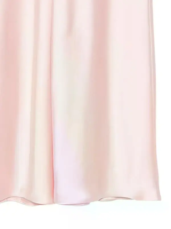 Norma Kamali Satin-finish Wide-leg Trousers - Pink