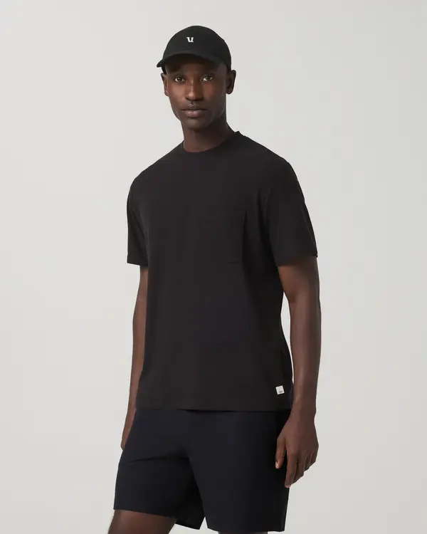 Vuori Short Sleeve Micro Waffle T-shirt Relaxed Fit - Black