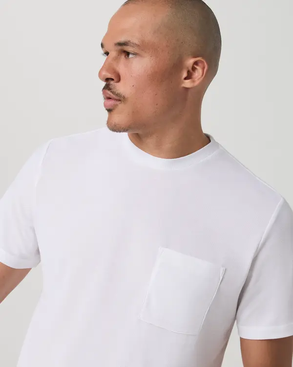 Vuori Short Sleeve Micro Waffle T-shirt Relaxed Fit - White