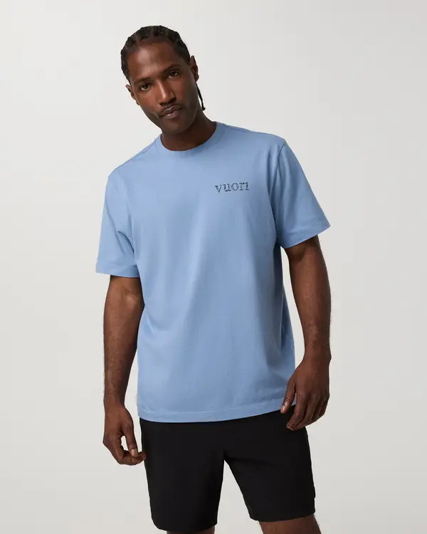 Vuori Short Sleeve Heavyweight Cotton Graphic T-shirt - Isle Blue