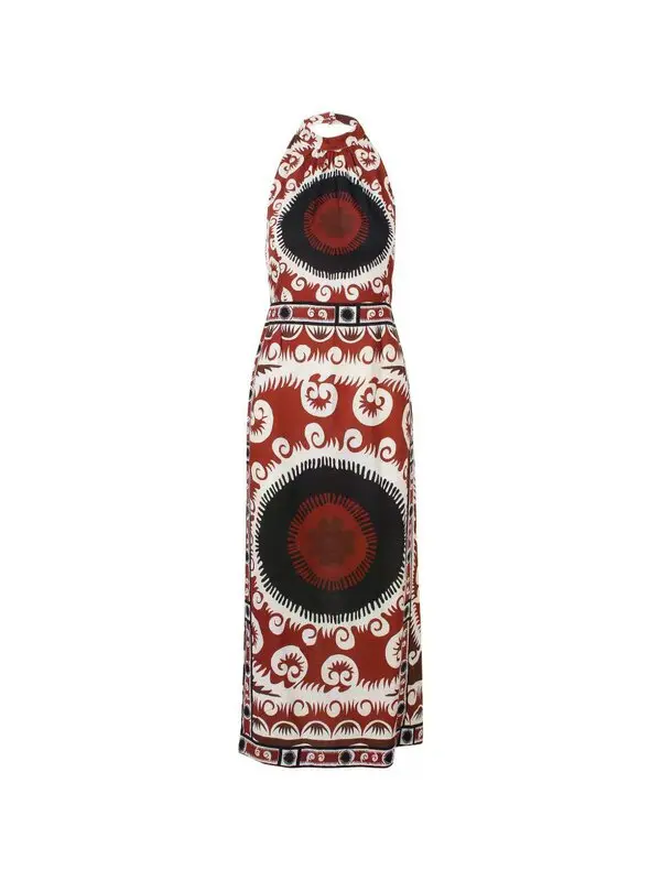 PHILIPPA 1970 Asia Graphic-print Dress - Red