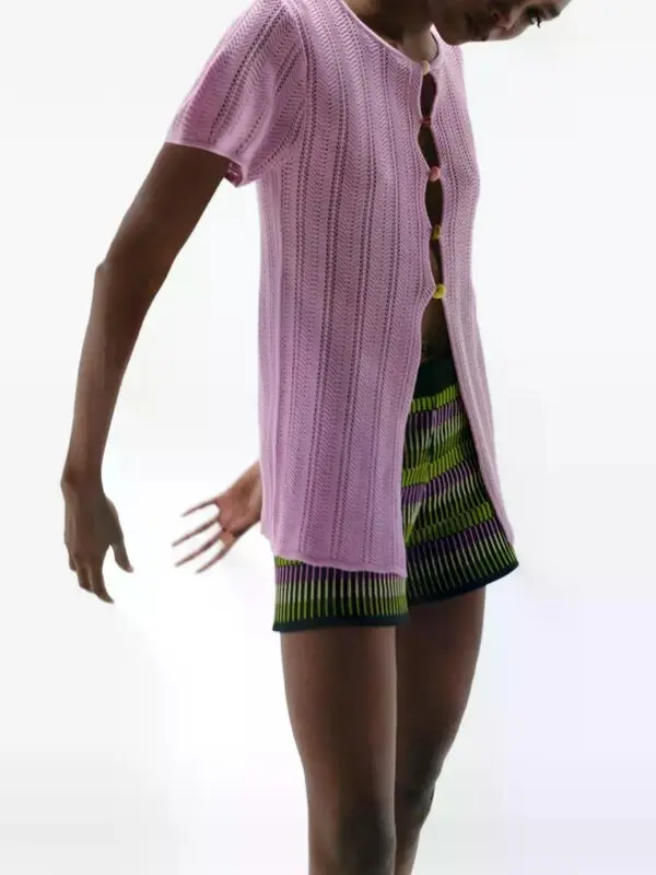 BAOBAB Kina High-rise Striped Shorts - Green