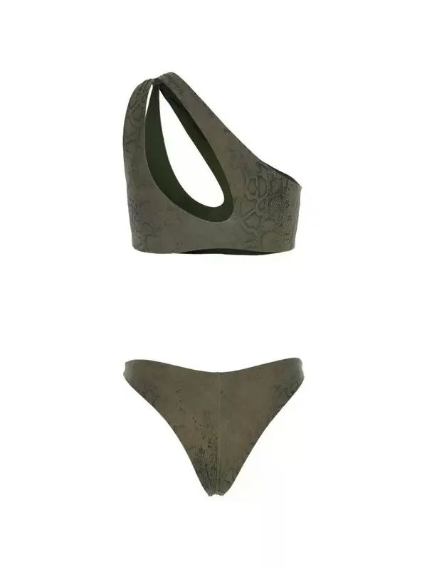 Federica Tosi Python-print Cut-out Bikini
