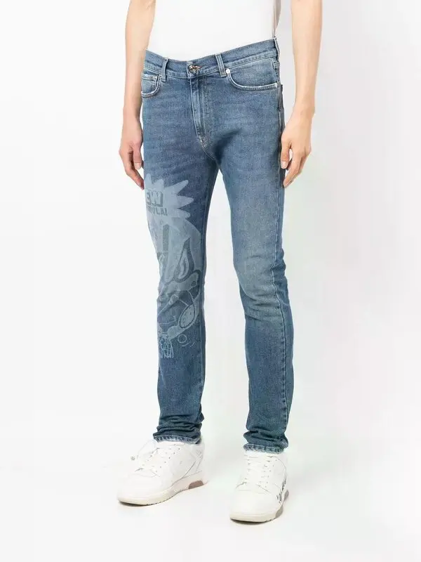 Iceberg Watermark-print Skinny Jeans
