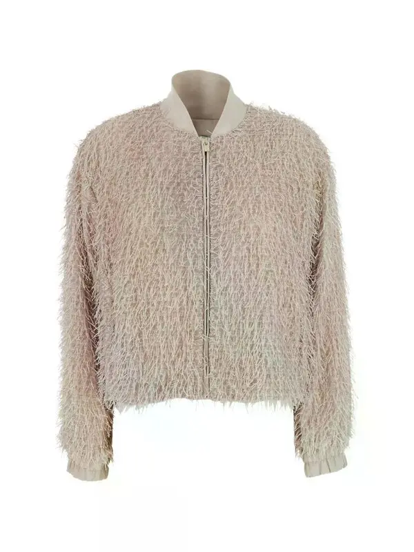 RAME Fringed Zip-up Jacket