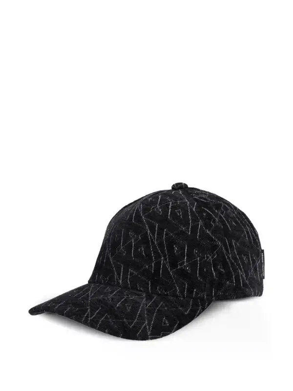 Armani Exchange Logo-patterned Baseball Cap - Black