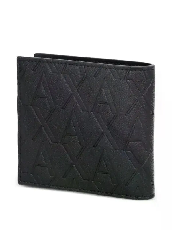 Armani Exchange Monogram-embossed Bi-fold Wallet