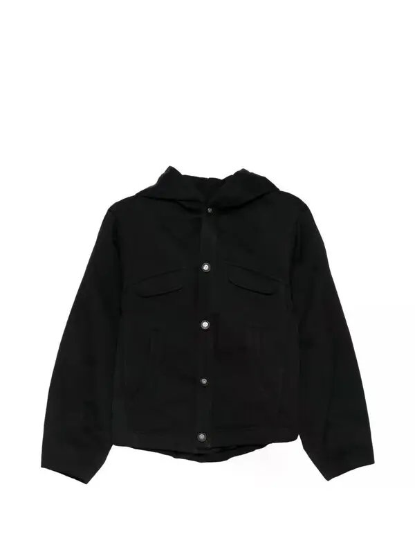 ADER ERROR Buttoned Hooded Jacket - Black