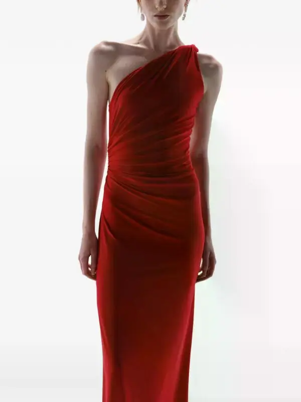 BAOBAB One-shoulder Ruched Dress - Red