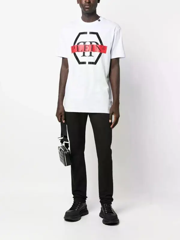 Philipp Plein Hexagon Mid-rise Slim-cut Jeans