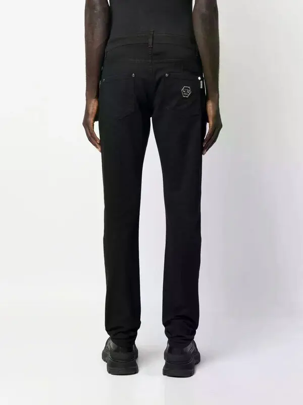 Philipp Plein Hexagon Mid-rise Slim-cut Jeans