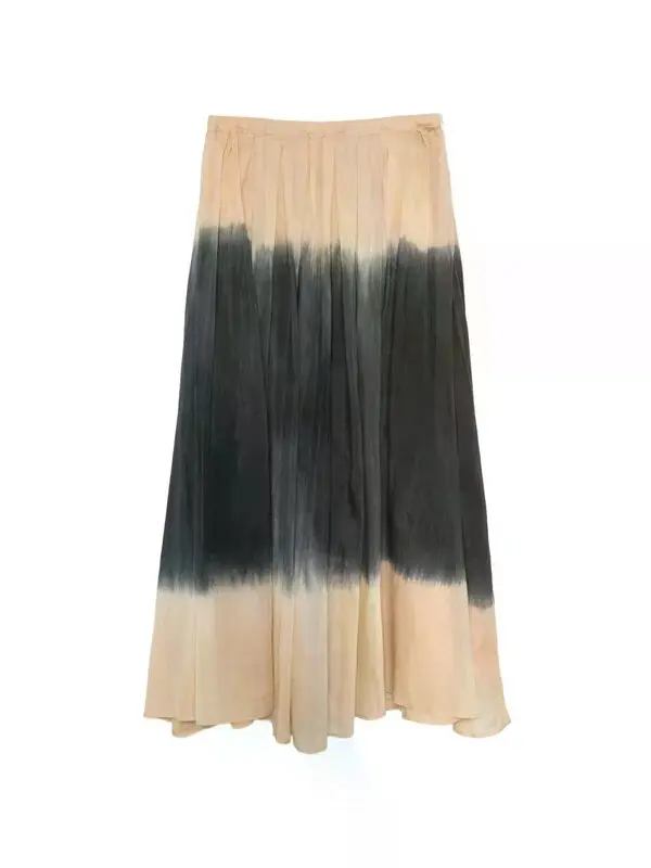 ROBERTO COLLINA Pleated Tie-dye Skirt - Neutrals