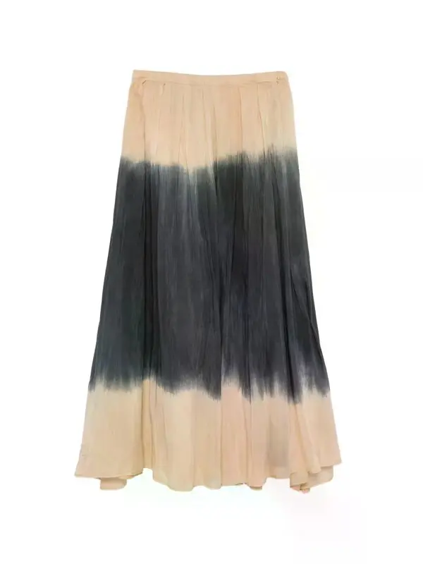 ROBERTO COLLINA Pleated Tie-dye Skirt - Neutrals
