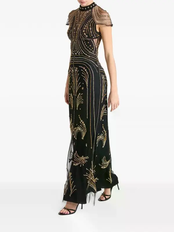 TEMPERLEY LONDON Serayha Bead-embellished Gown - Black