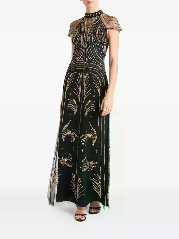 TEMPERLEY LONDON Serayha Bead-embellished Gown - Black