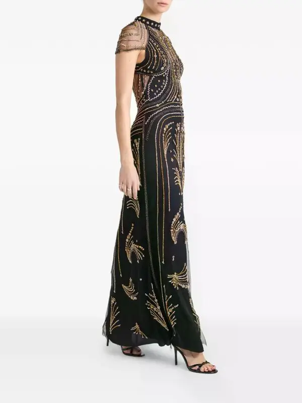 TEMPERLEY LONDON Serayha Bead-embellished Gown - Black
