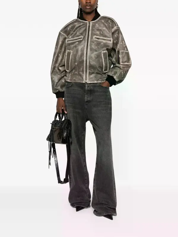 DUCIE Luna Distressed Jacket - Black