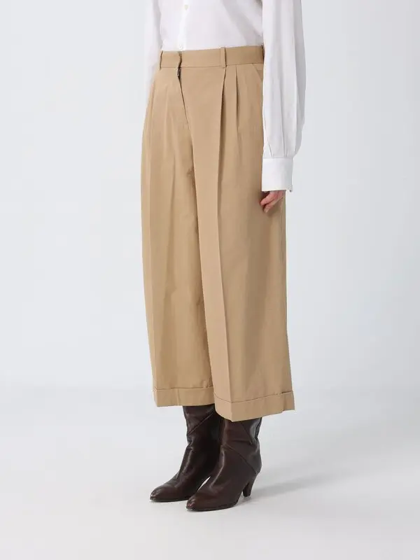 THE ROW Wide Leg Tailored Pants - Sand