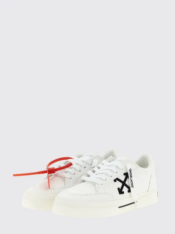 Off-White Vulcanized Cotton Canvas Sneakers - White