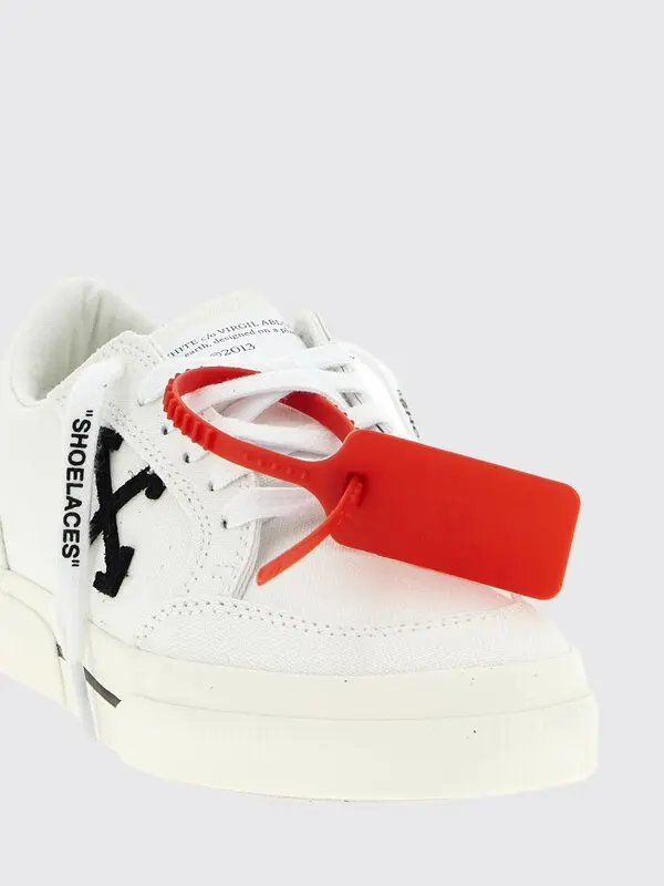 Off-White Vulcanized Cotton Canvas Sneakers - White