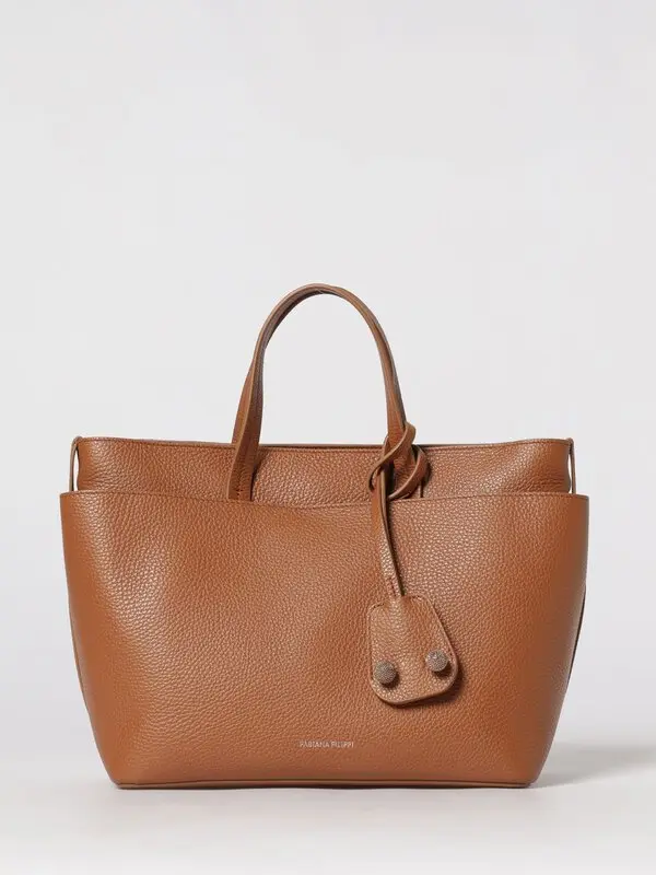 Fabiana Filippi Grained Leather Top Handle Bag - Brown