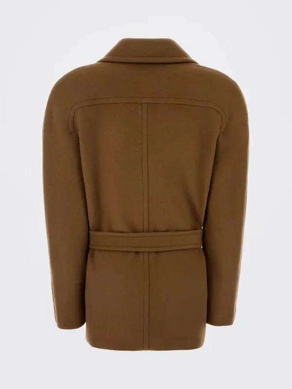 Stella McCartney Double-breasted Wool Coat - Coffee