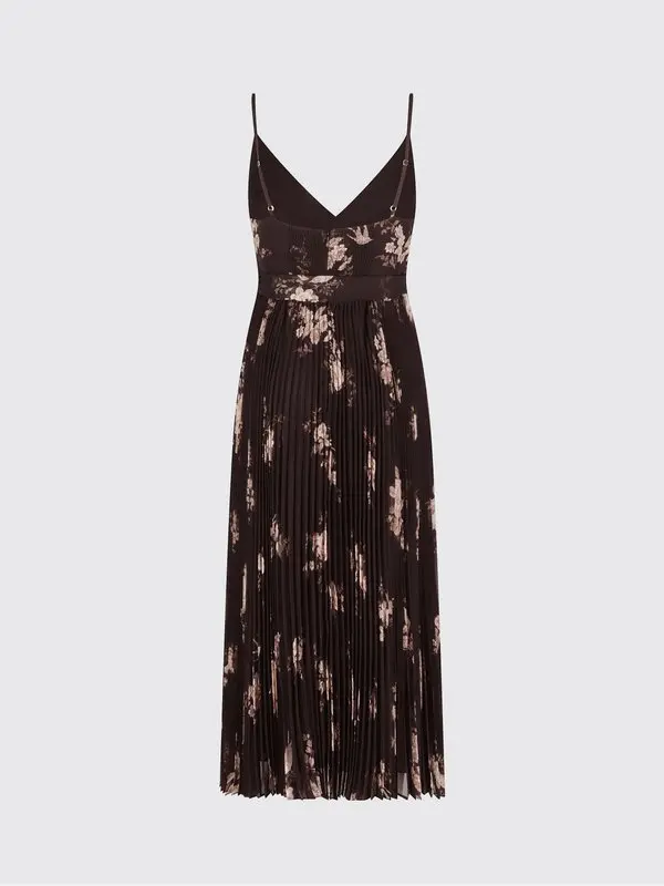 Zimmermann Floral Print Pleated Midi Dress