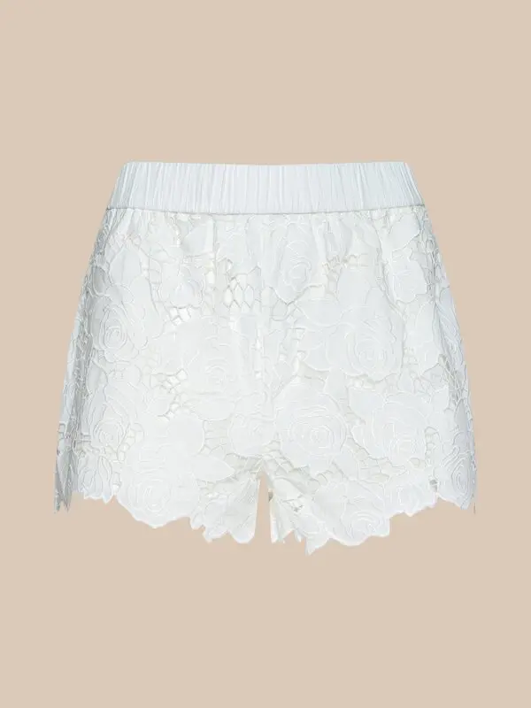L'Agence Laina Eyelet Short - Ivory