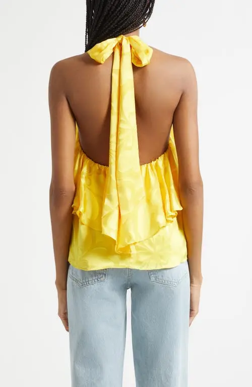Ramy Brook Burnout Talia Halter Top - Sunshine Burnout