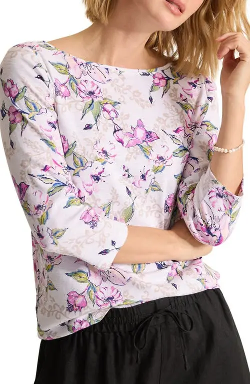 Tommy Bahama Ashby Isles Floral Gardens Cotton Rib T-shirt - White
