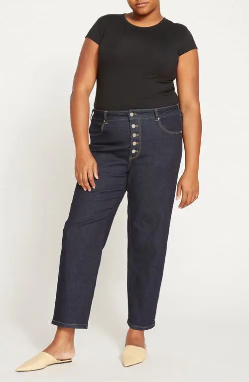 Universal Standard Ashley Cap-sleeve Cotton T-shirt - Black