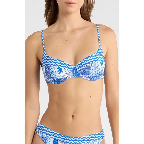 Ramy Brook Mona Underwire Bikini Top - Ocean Combo