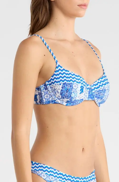 Ramy Brook Mona Underwire Bikini Top - Ocean Combo