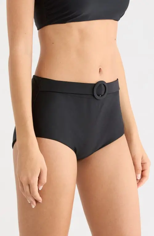 Ramy Brook Danica Belted Bikini Bottom - Black