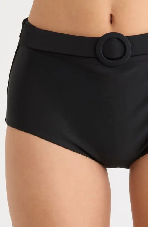 Ramy Brook Danica Belted Bikini Bottom - Black