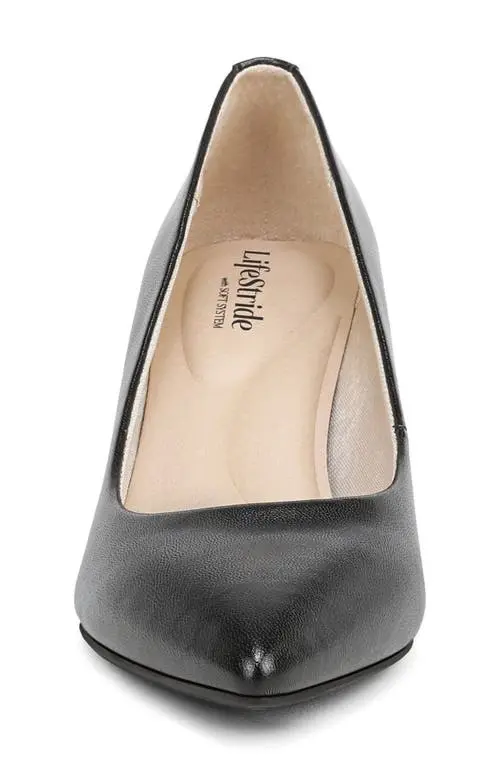 LIFESTRIDE Pointed-toe Block Heel Pumps - Black