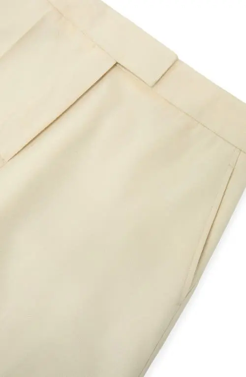 REISS Anya Wide Leg Silk & Wool Pants