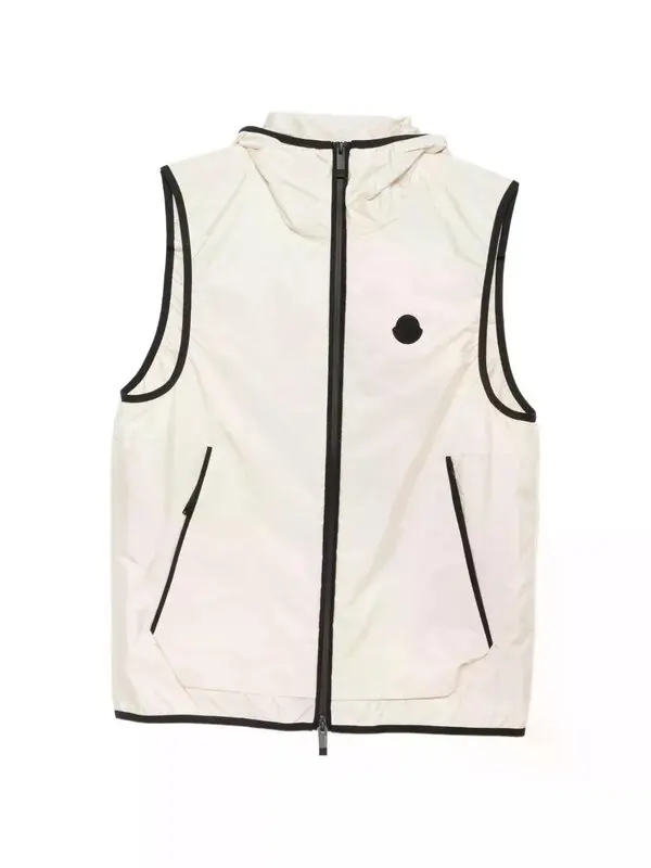 Moncler Logo-print Hooded Gilet - Neutrals