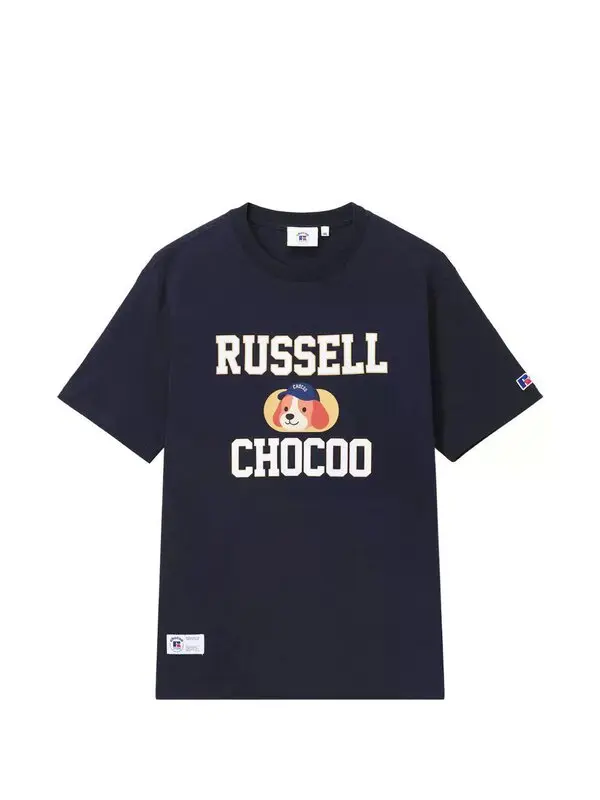 CHOCOOLATE Graphic-print Logo-patch T-shirt - Blue
