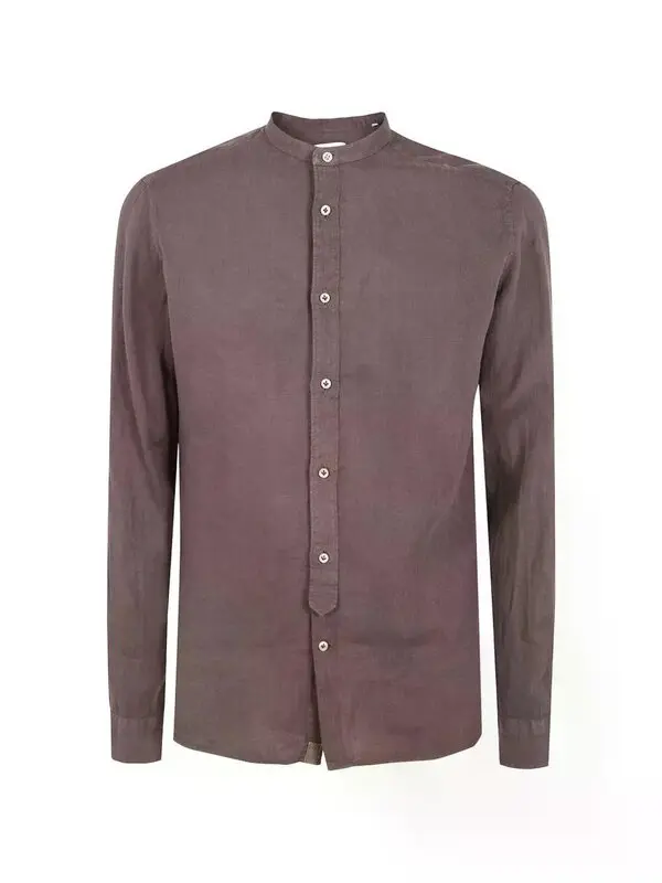 TINTORIA MATTEI 954 Linen Shirt - Brown