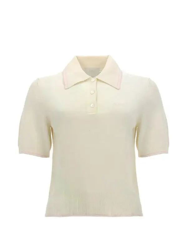 A.p.c. Lisa Contrast-trim Short-sleeve Polo Shirt