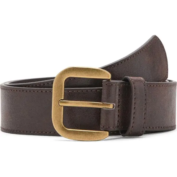 Mango Square Buckle Belt - Chocolate