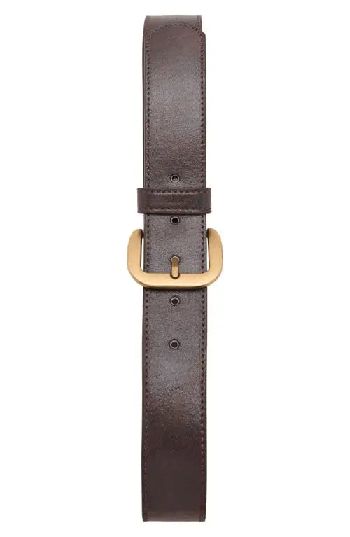 Mango Square Buckle Belt - Chocolate