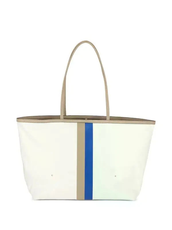 Tory Burch Striped Logo-print Tote Bag