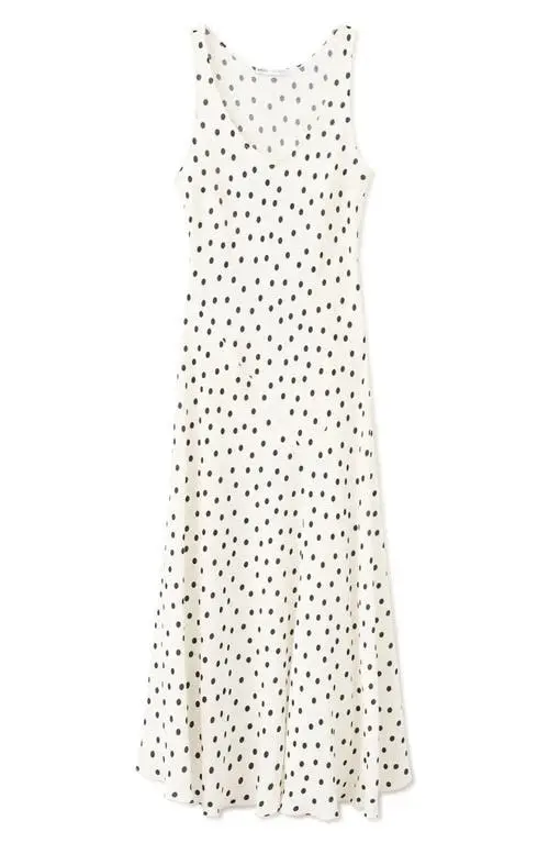 Mango Polka Dot Sleeveless Dress - Off White