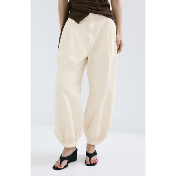 Mango Souffle Balloon Jeans - Ecru