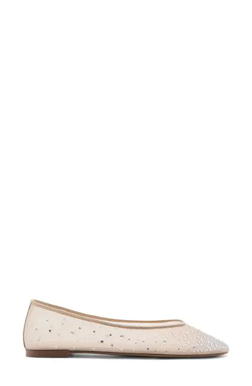 Mango Rhinestone Mesh Ballet Flats