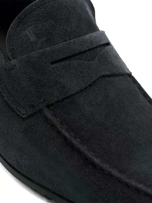 TOD'S Suede Penny Loafers - Blue